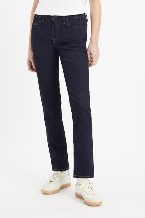 Levi's, Blugi crop slim fit 712™, Indigo, W26-L30 - eMAG.ro