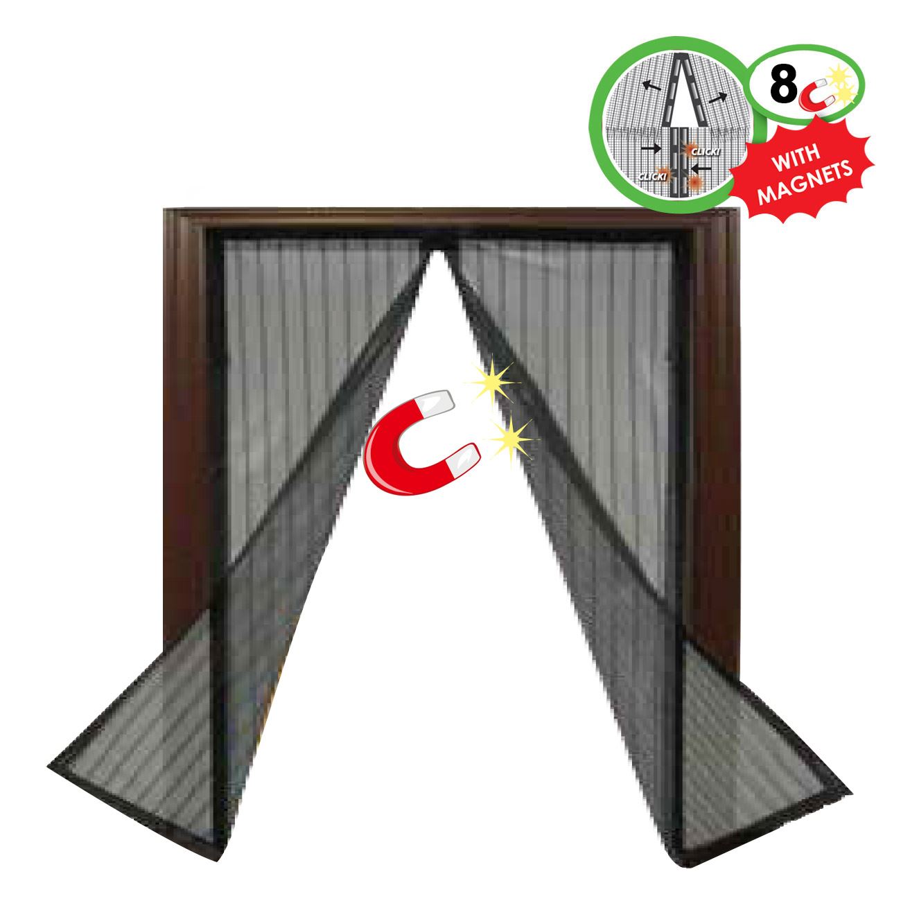 Plasa tantari cu magnet pentru fereastra, negru, 1, 2 x 1, 2 m - eMAG.ro