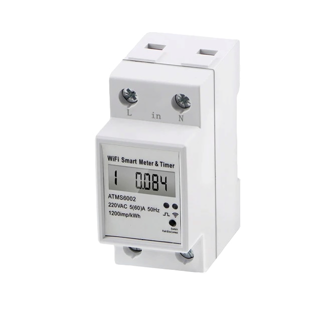 Contor inteligent monofazat wifi cu monitorizare consum, 50A, afisare ...