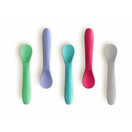 Set 5 lingurite, Bbluv, Spoon, Silicon, Textura moale, Anti-bacteriene ...