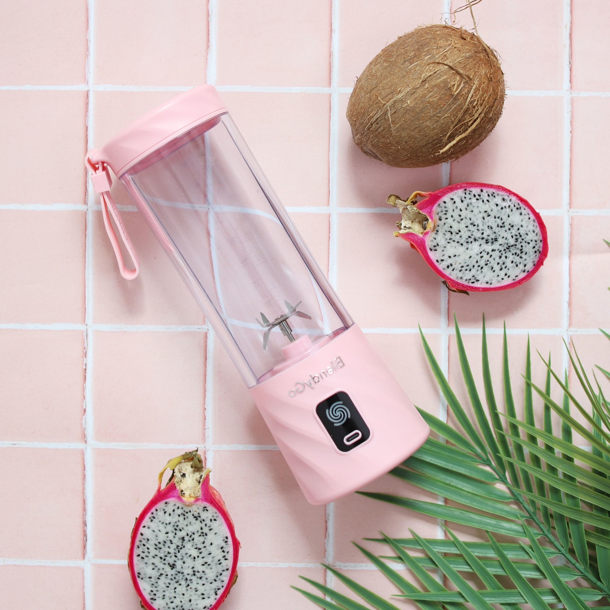 Mini blender electric, Portabil, BlendyGo3, Incarcare Wireless, Compact, 550ml, 6 Lame 3D ...