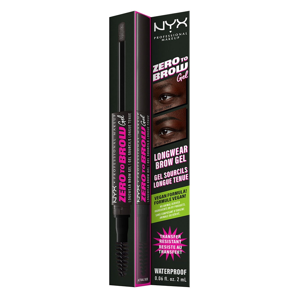 Gel de sprancene NYX PM Zero to brow, Black - eMAG.ro