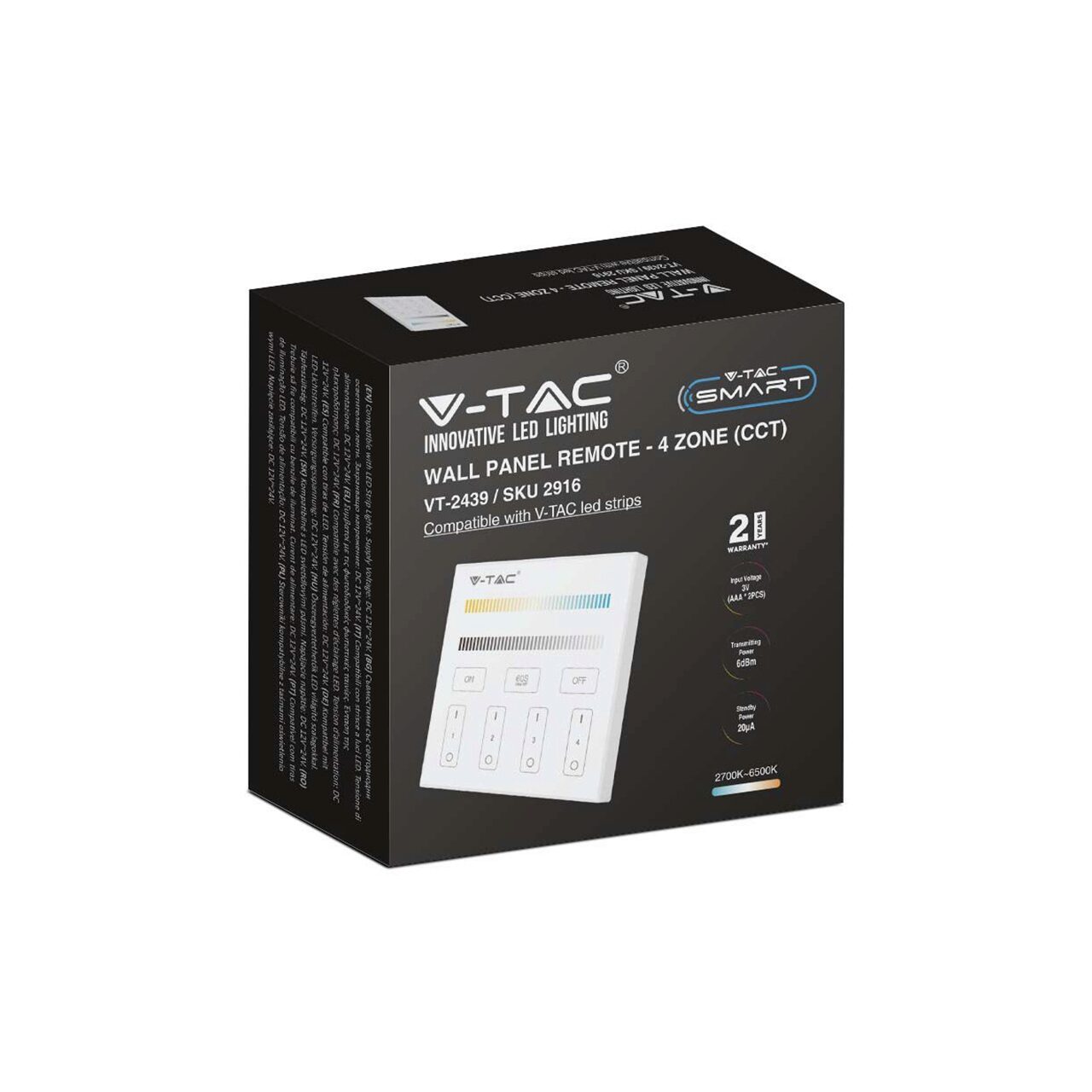 Контролер за RGB и бяла led лента, 4 x зони, 2 AAA батерии, Wi-Fi - eMAG.bg