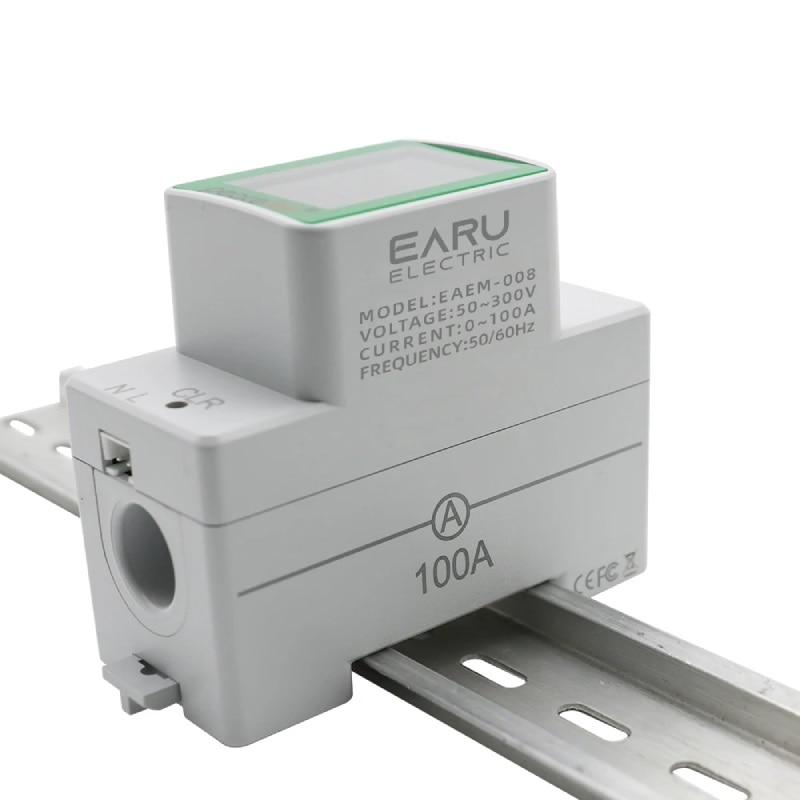 Contor de Energie Electrica 4 in 1 pe Sina DIN, 220V, 100A - eMAG.ro