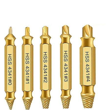 Extractor de suruburi rupte, 6 buc, Auriu - eMAG.ro