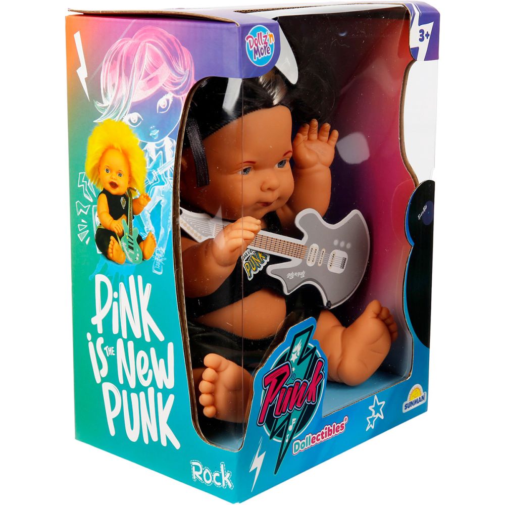 Papusa Bebelus, Dollz n More, Punk Nil, 23 cm, Negru - eMAG.ro
