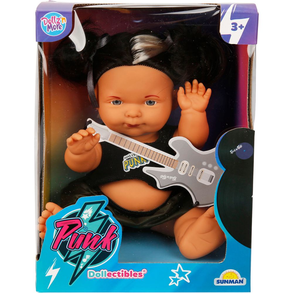 Papusa Bebelus, Dollz n More, Punk Nil, 23 cm, Negru - eMAG.ro