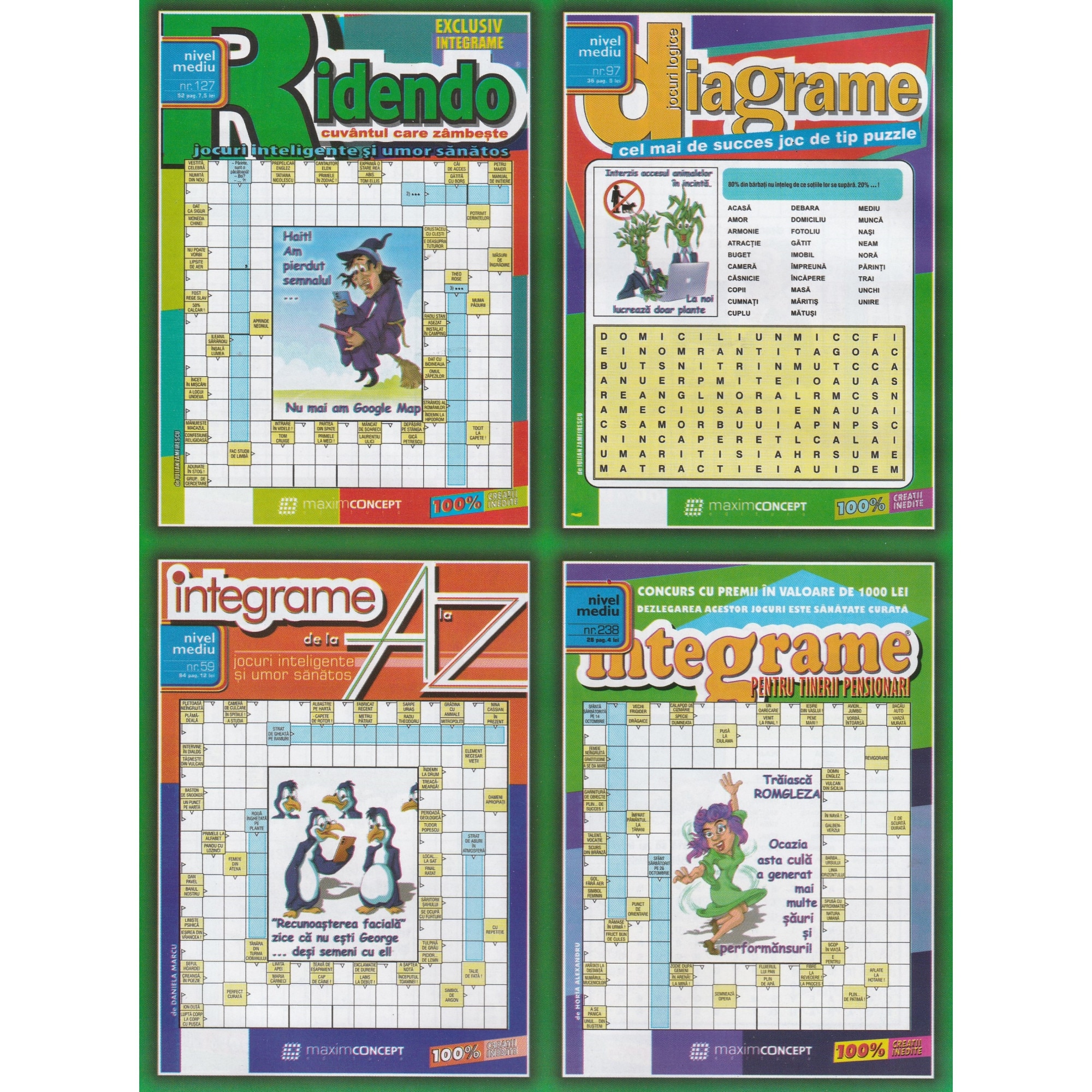 Pachet Integrame ridendo, integrame de la A la Z, integrame pensionari ...