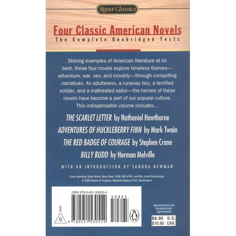 Four Classic American Novels: The Scarlet Letter, Adventures of ...