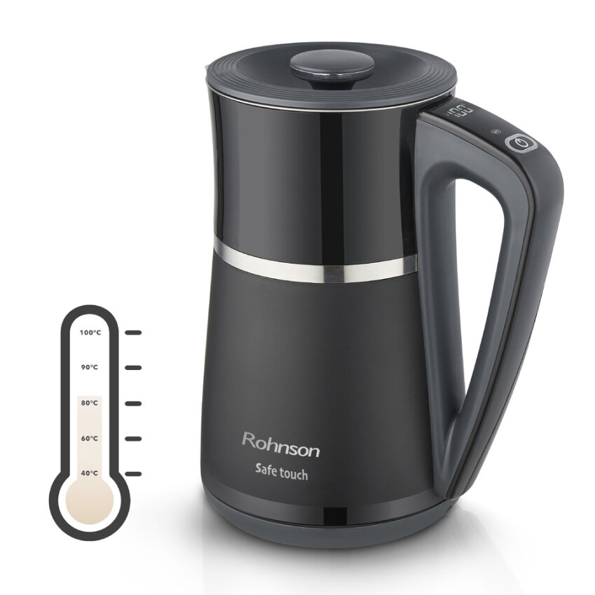 Fierbator electric Rohnson R7534D Safe Touch, 2200 W, 1, 7 L, 5 setari ...