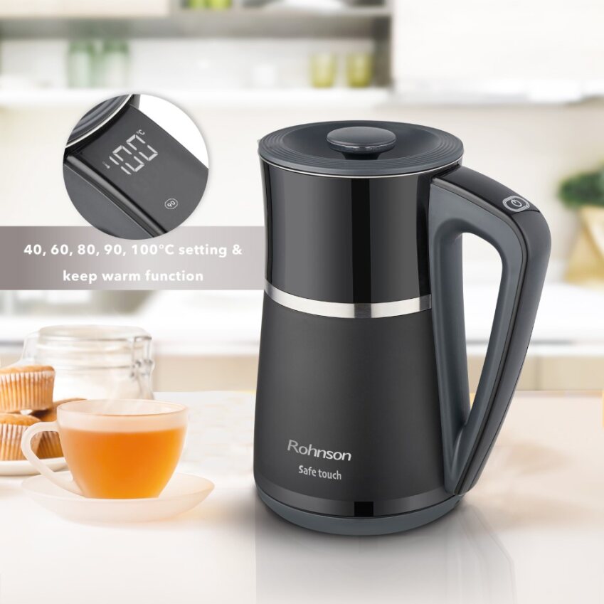 Fierbator electric Rohnson R7534D Safe Touch, 2200 W, 1, 7 L, 5 setari ...