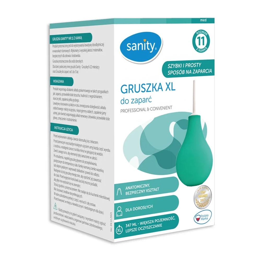 Para Sanity XL nr. 11 pentru irigare intestinala, din cauciuc, cu ...