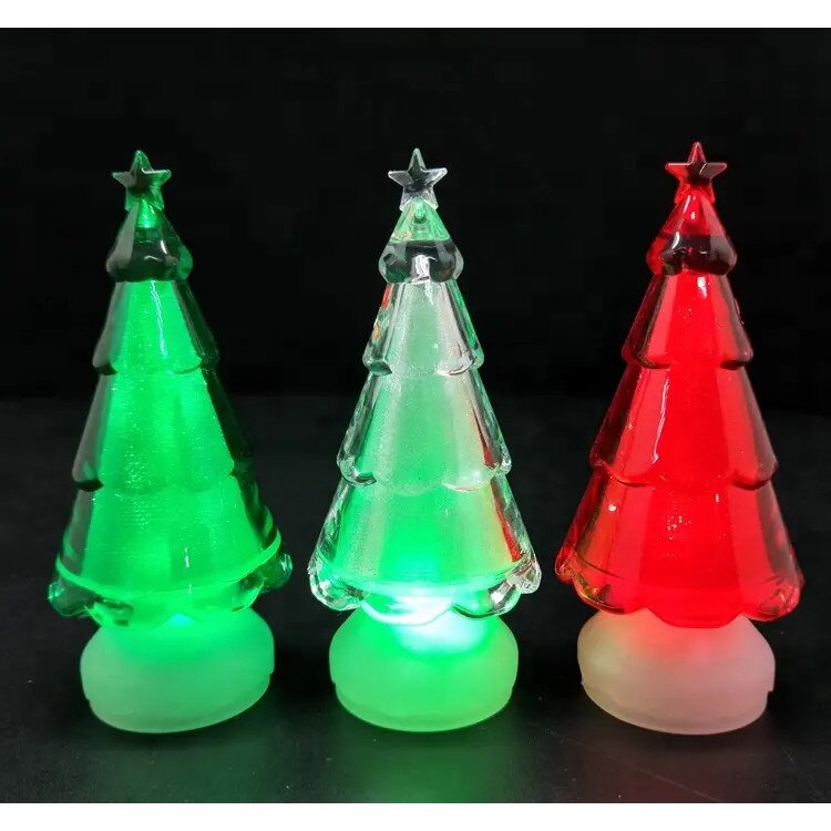 Set de 3 braduleti cu led Pom de Craciun Mini cu Stea Iluminata - eMAG.ro