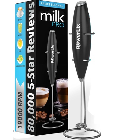 Mixer spumator de lapte premium 2 in 1, Powerlix, 19000 RPM, preparare ...