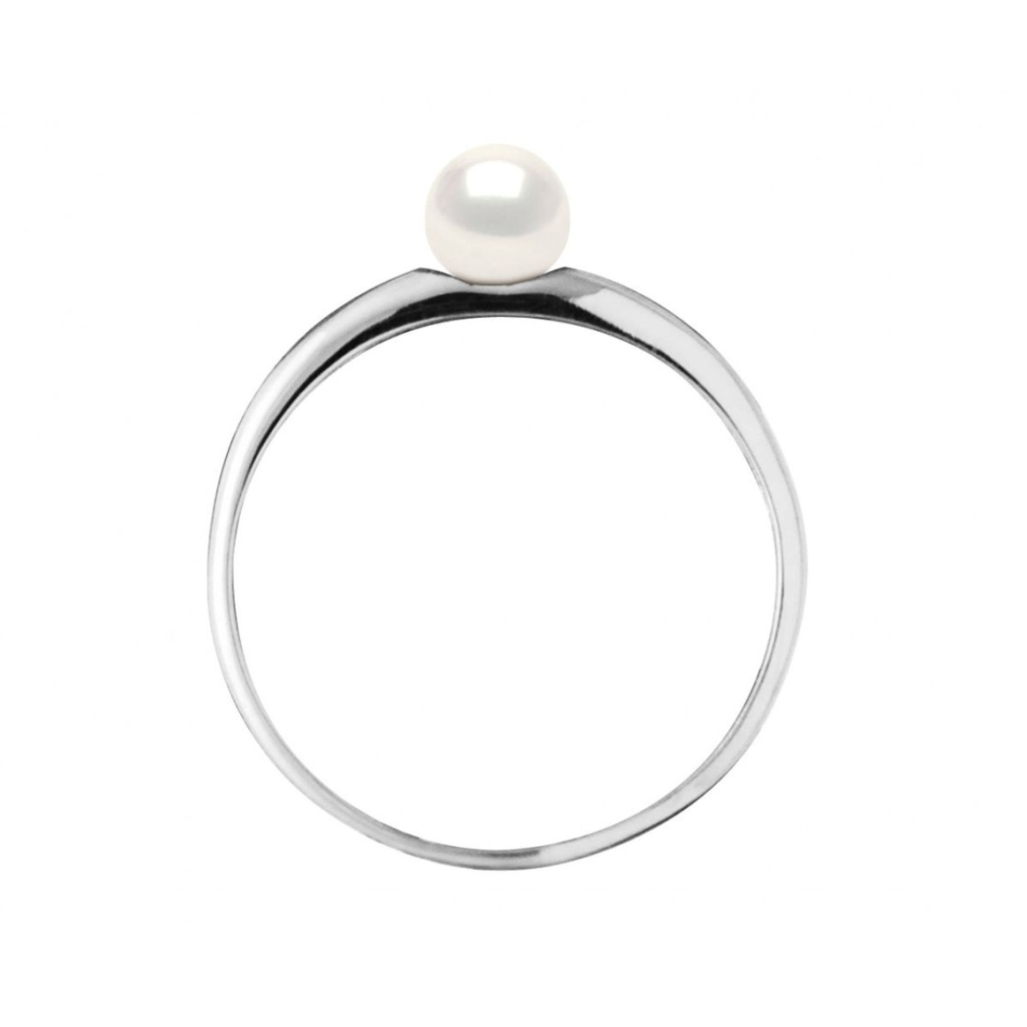 Inel Prestige, aur alb cu perla alba de cultura, calitate AAA+, 6-7 mm ...