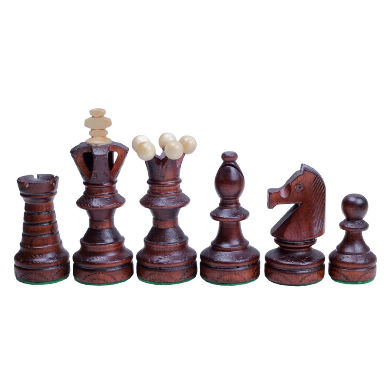 Set sah Ambassador, Model Clasic, Tabla Pliabila 54x54 cm, Lemn, Maro ...