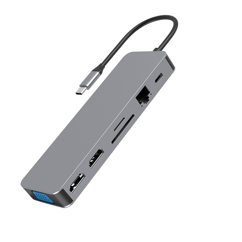 Docking Station USBC, Seilylanka, 13-in-1, Argintiu - eMAG.ro