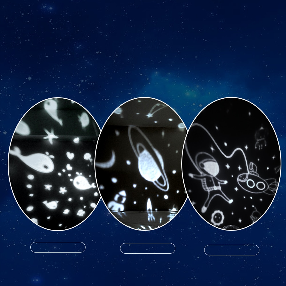 Lampa proiector portabila pentru copii, cu LED si melodii ...