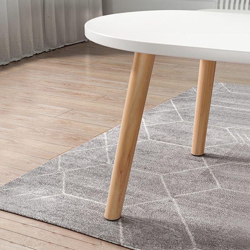 Masa de cafea, lemn, ovala, alba, BADU 80x45x31 cm - eMAG.ro