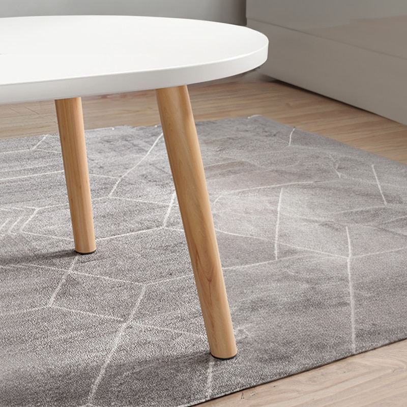 Masa de cafea, lemn, ovala, alba, BADU 80x45x31 cm - eMAG.ro