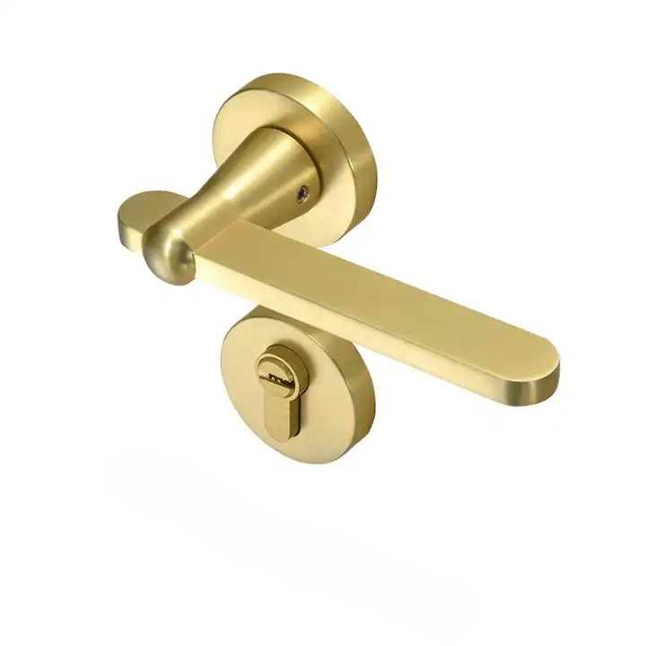 Maner de usa modern, upboca, cu finisaj auriu, model rozeta yala ...