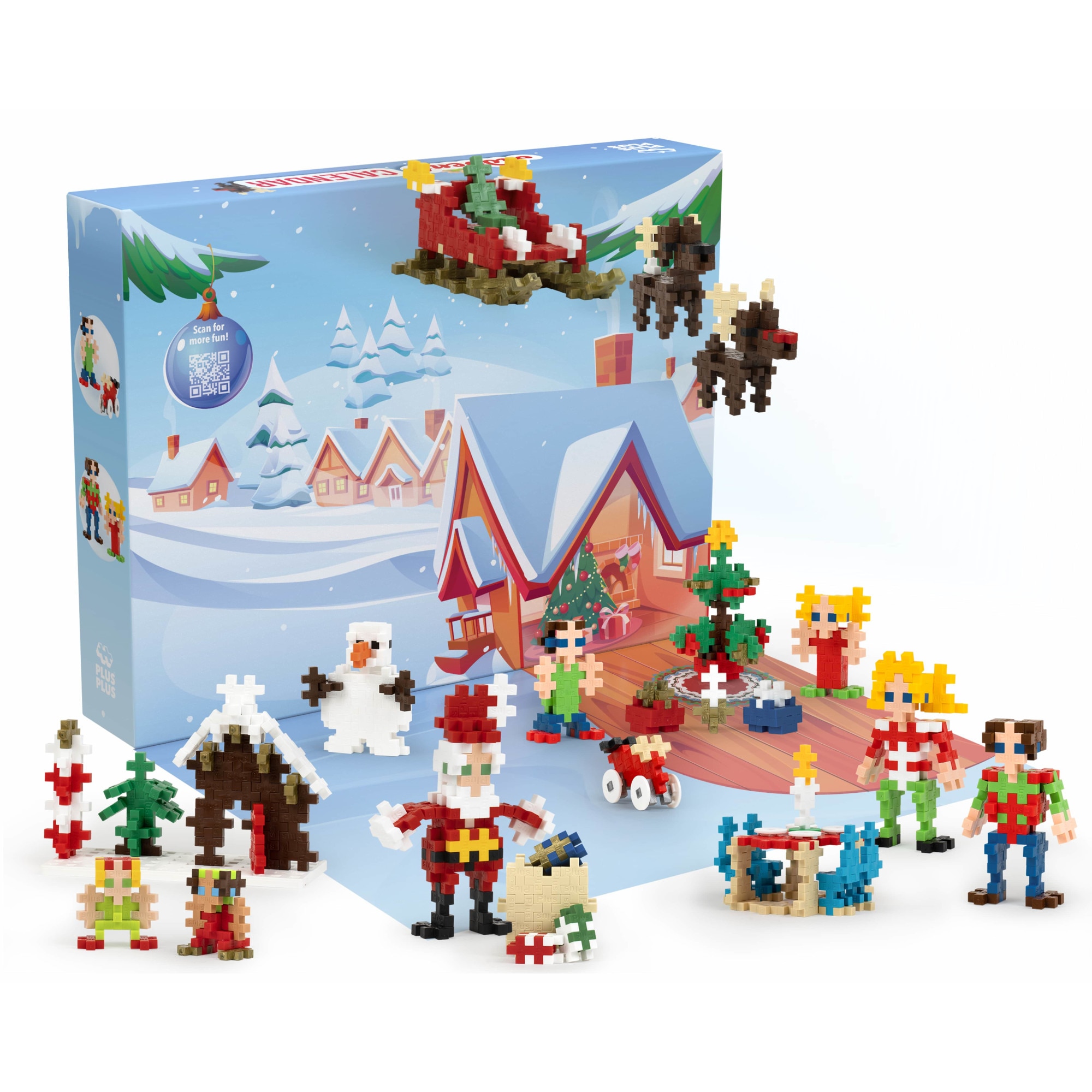 Calendar Advent, Plus Plus, Klocki, 25 surprize, +5ani, Multicolor ...