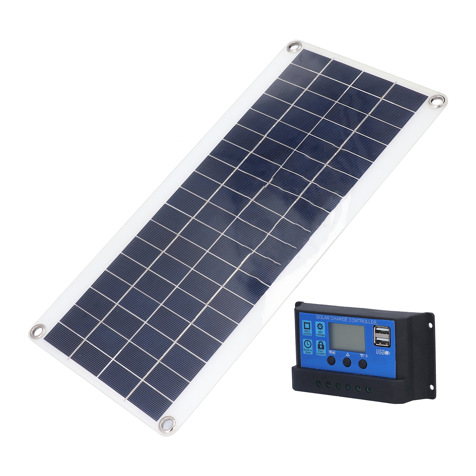 Kit panou solar KkvoGmle, 8W, 30A, Controler, Monocristalin - eMAG.ro