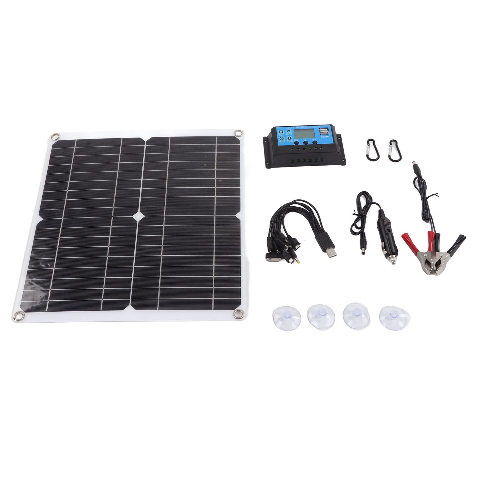 Kit panou solar KkvoGmle, 20W, 12V, Impermeabil, IP65, Monocristalin ...