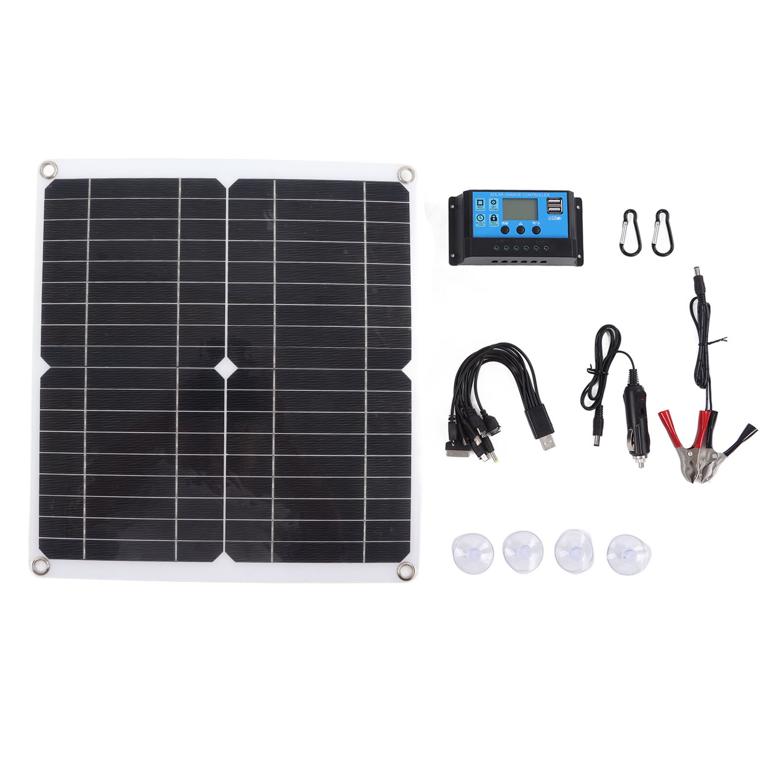 Kit panou solar KkvoGmle, 20W, 12V, Impermeabil, IP65, Monocristalin ...
