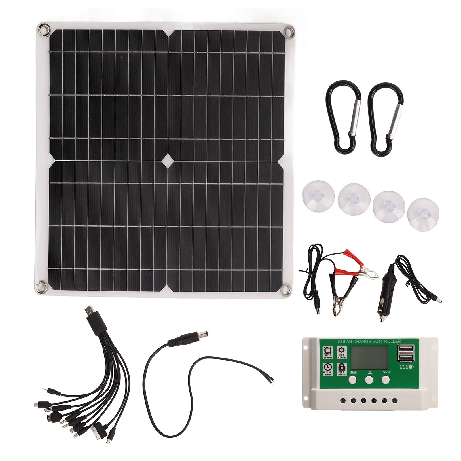 Kit panou solar portabil KkvoGmle, 25W, 15V, Siliciu monocristalin ...