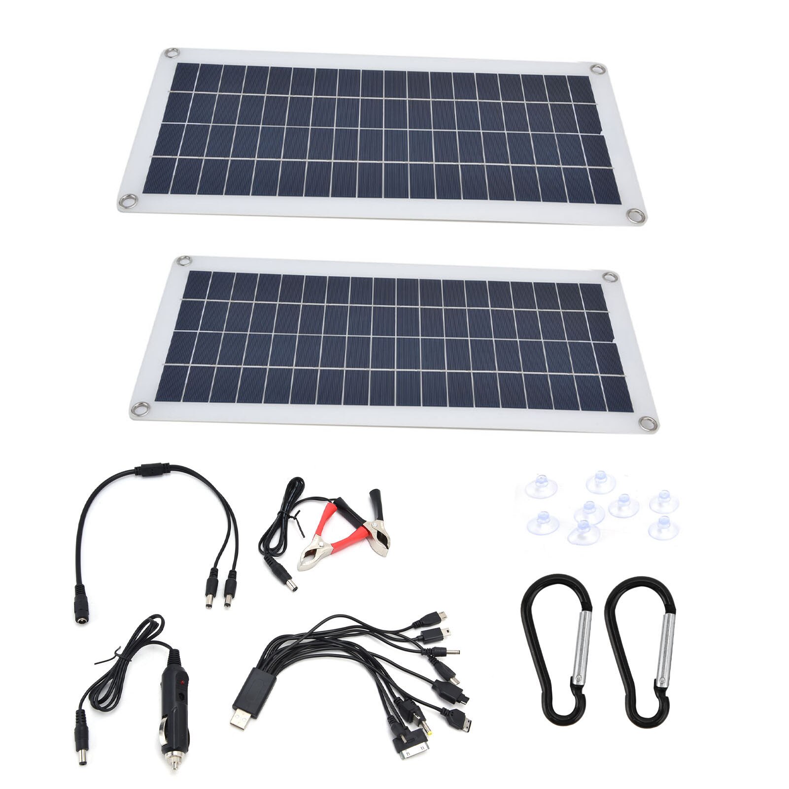 Set 2 panouri solare KkvoGmle, 2x10W, USB, Siliciu monocristalin - eMAG.ro