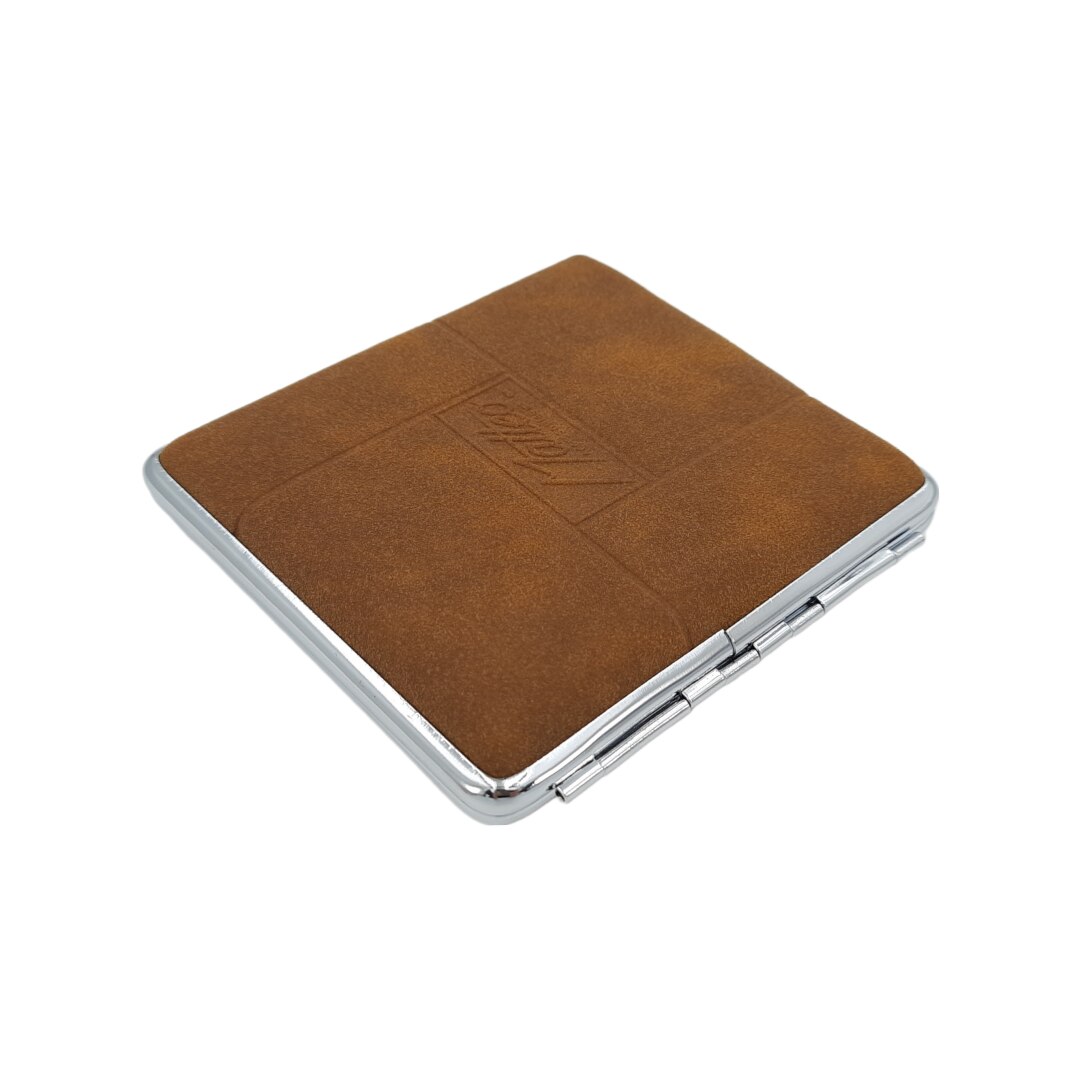 Tabachera, Pentru 20 de tigari, Maro, Argintiu - eMAG.ro