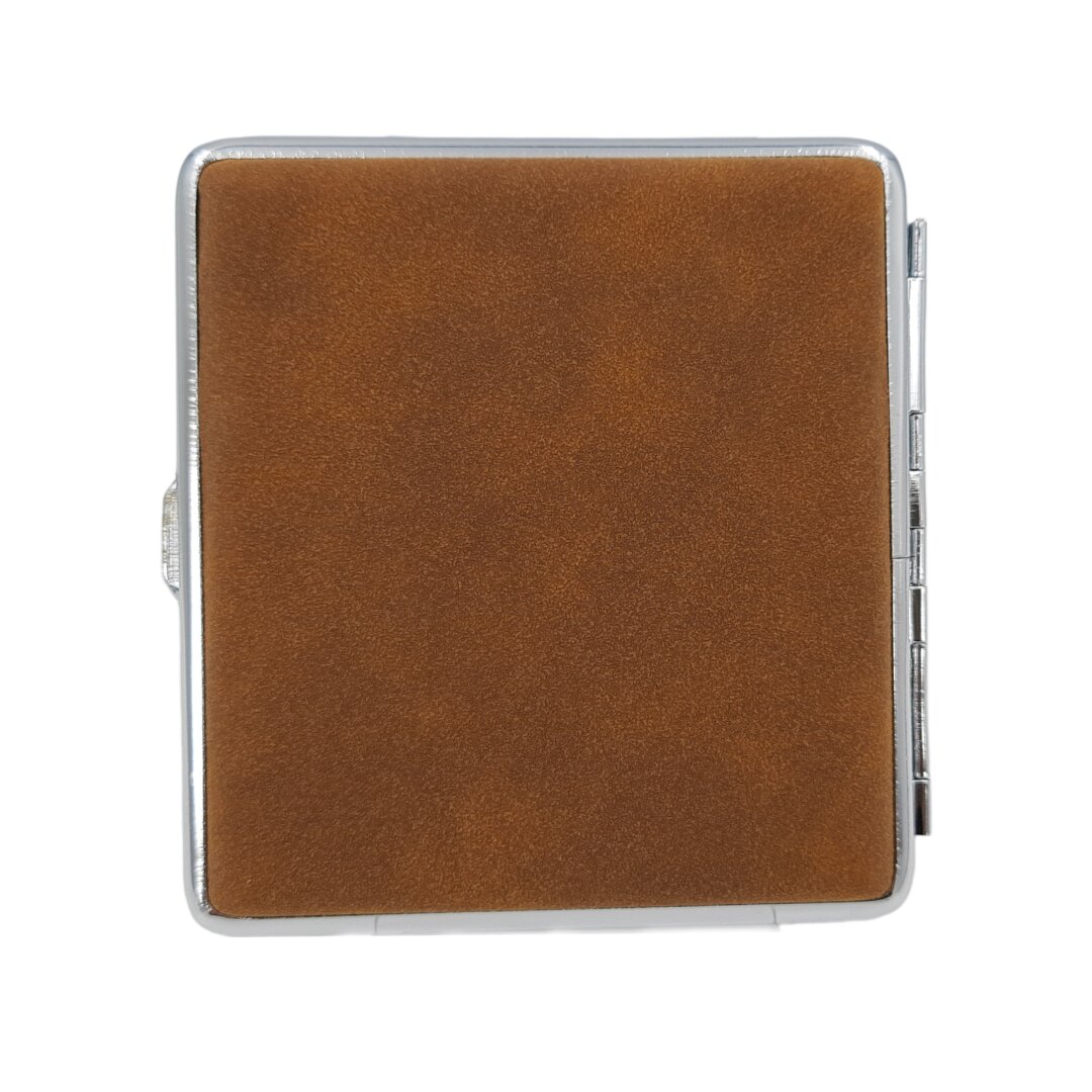 Tabachera, Pentru 20 de tigari, Maro, Argintiu - eMAG.ro