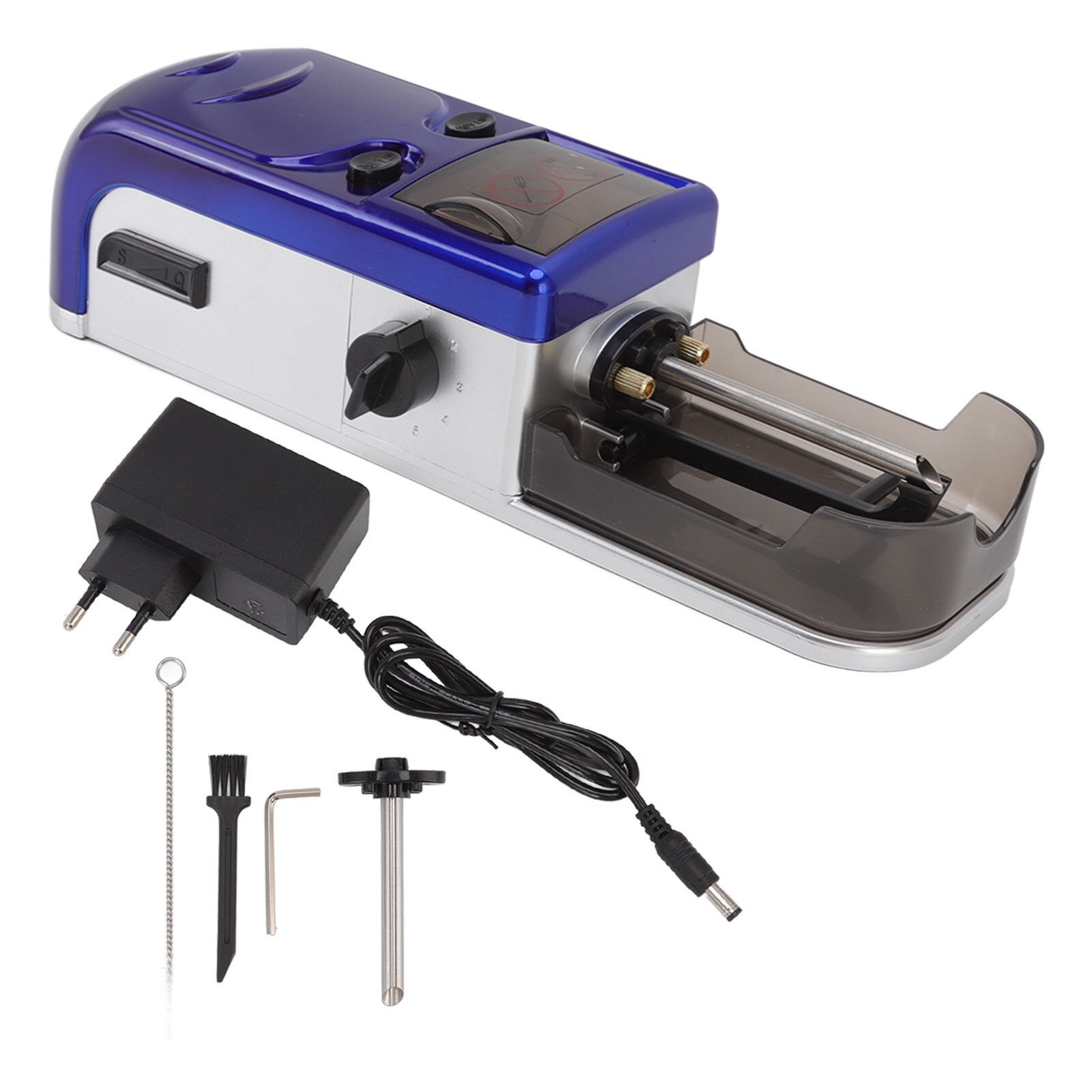 Masina electrica de rulat tigari, KkvoGmle, 8mm, 6.5 mm, 220V, Albastru ...