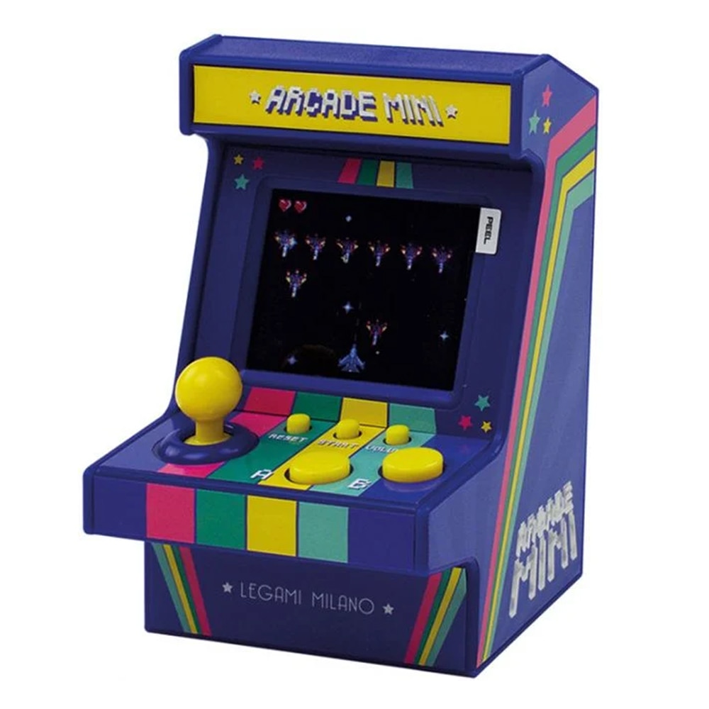 Mini masina arcade, Legami, 152 jocuri, 10,5 x 16 cm, Albastru - eMAG.ro