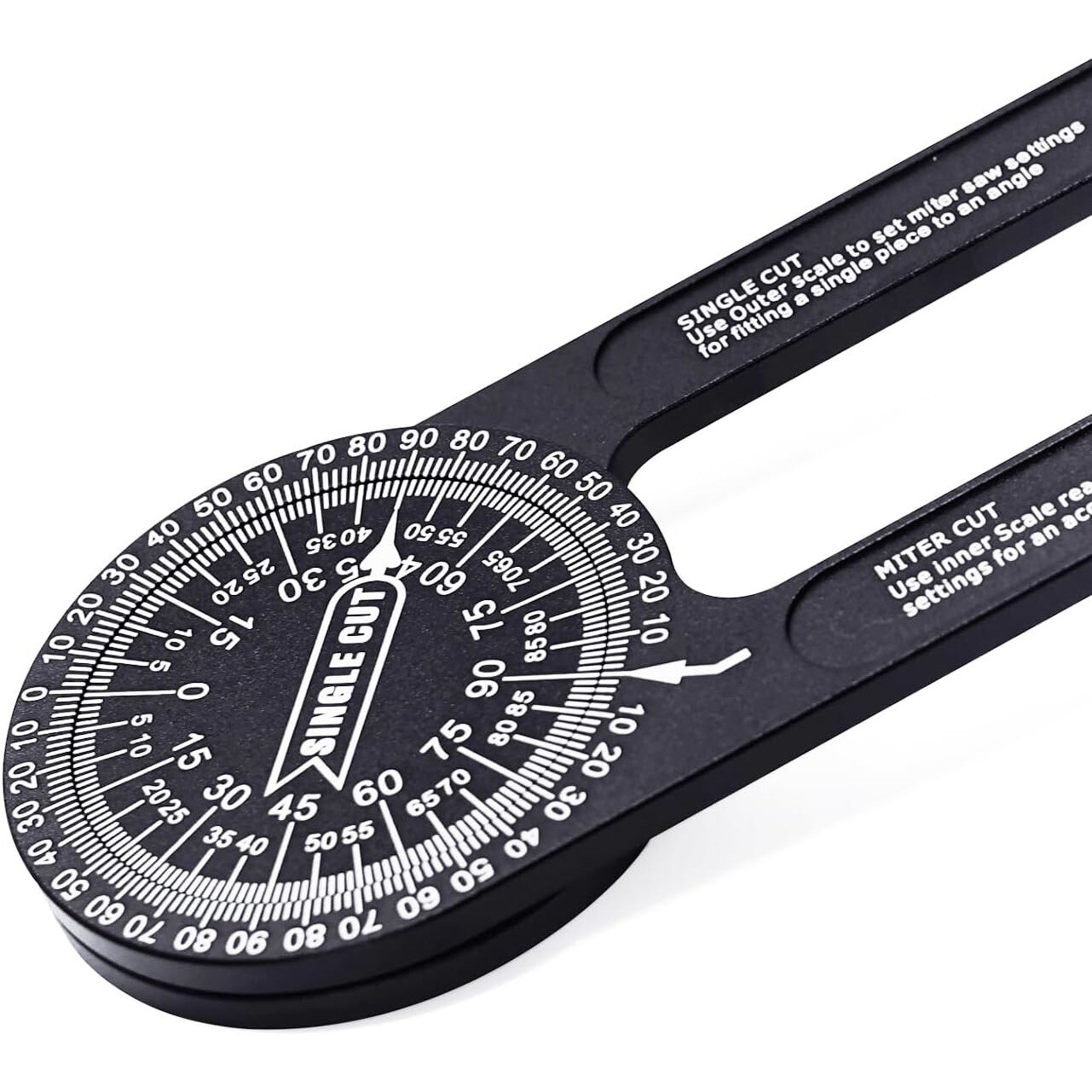 Raportor, WEITARI, Aluminiu/Plastic, Negru - eMAG.ro