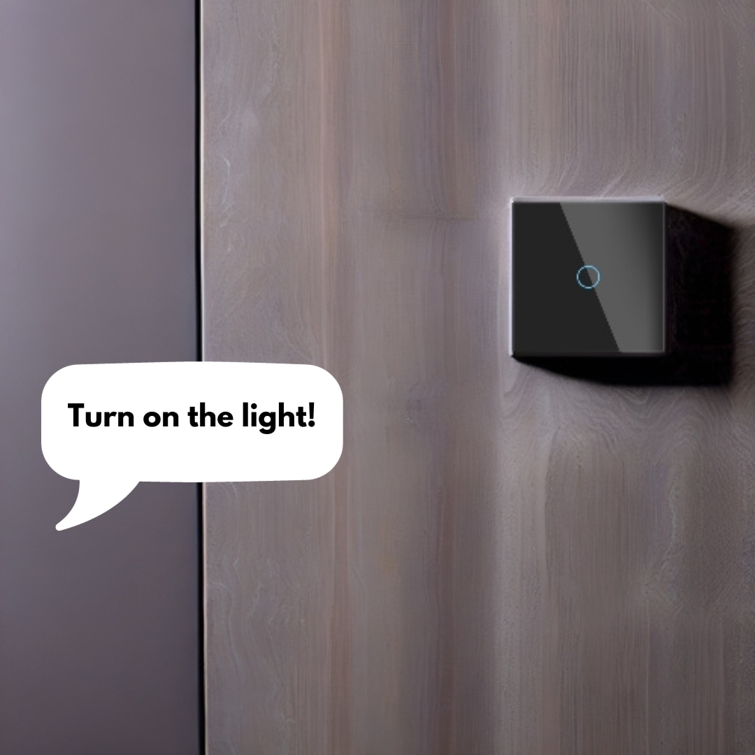 Intrerupator inteligent Negru cu touch, Wi-Fi, fara nul, 1 canal, RF ...