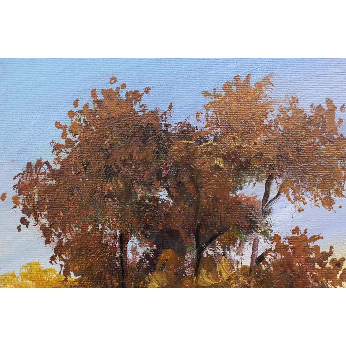 Tablou pictat manual Artnova, Pescarul norocos, apus de soare, pictura ...