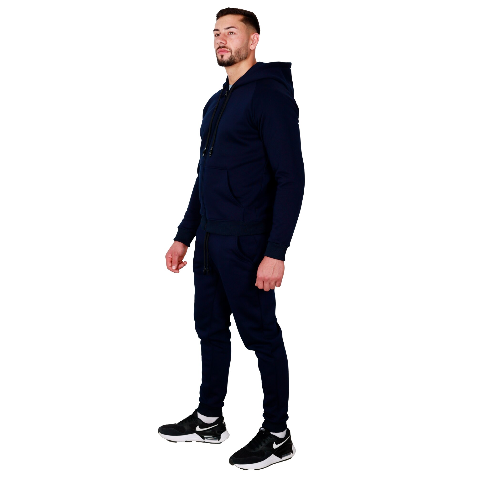 Trening barbati, bumbac, fermoar, bleumarin - eMAG.ro