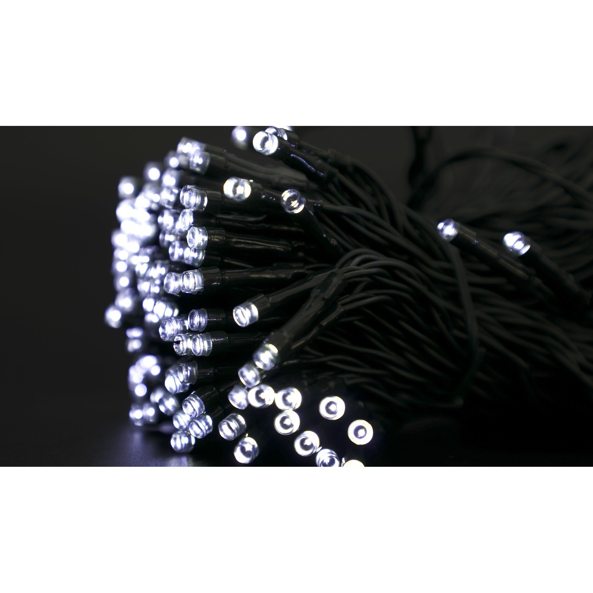 Instalatie de Craciun cu panou solar, Liniara, 20 m, 200 Leduri, Alb ...