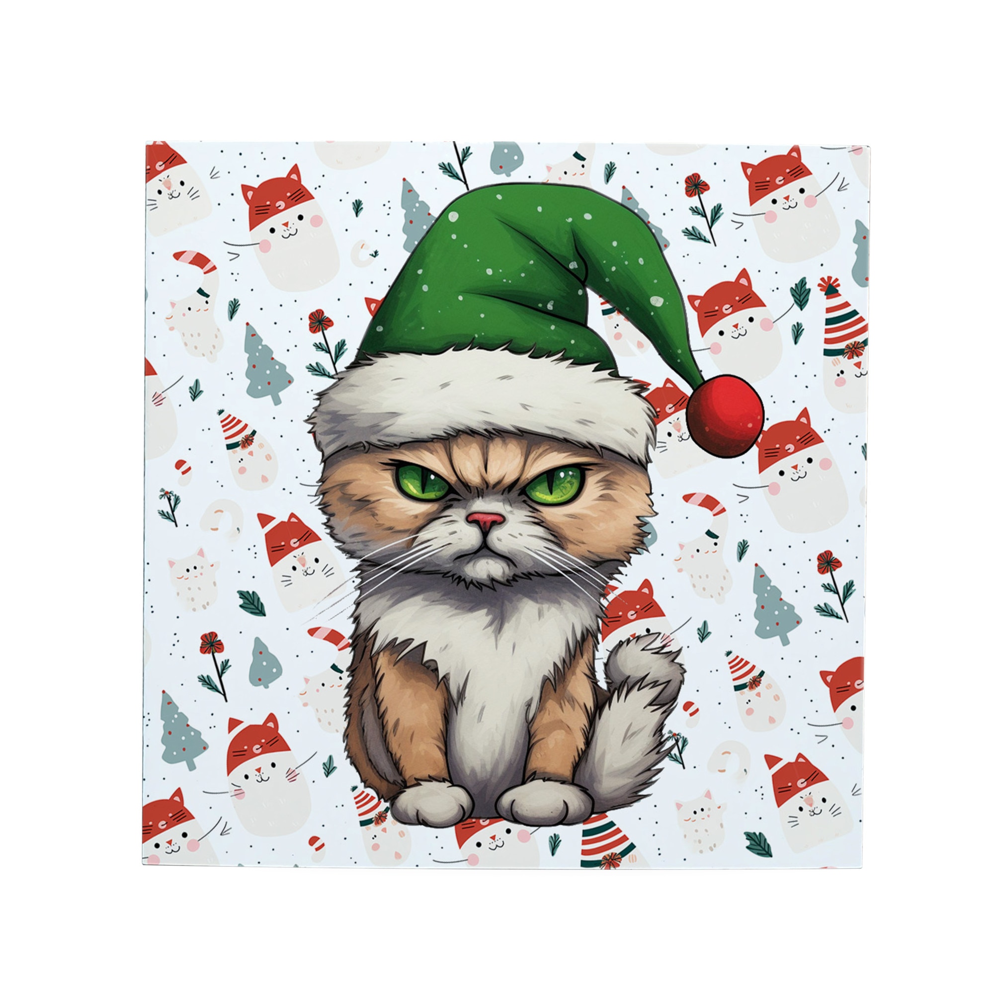 Felicitare Minicard Merry Cat-mas 8x8cm - eMAG.ro