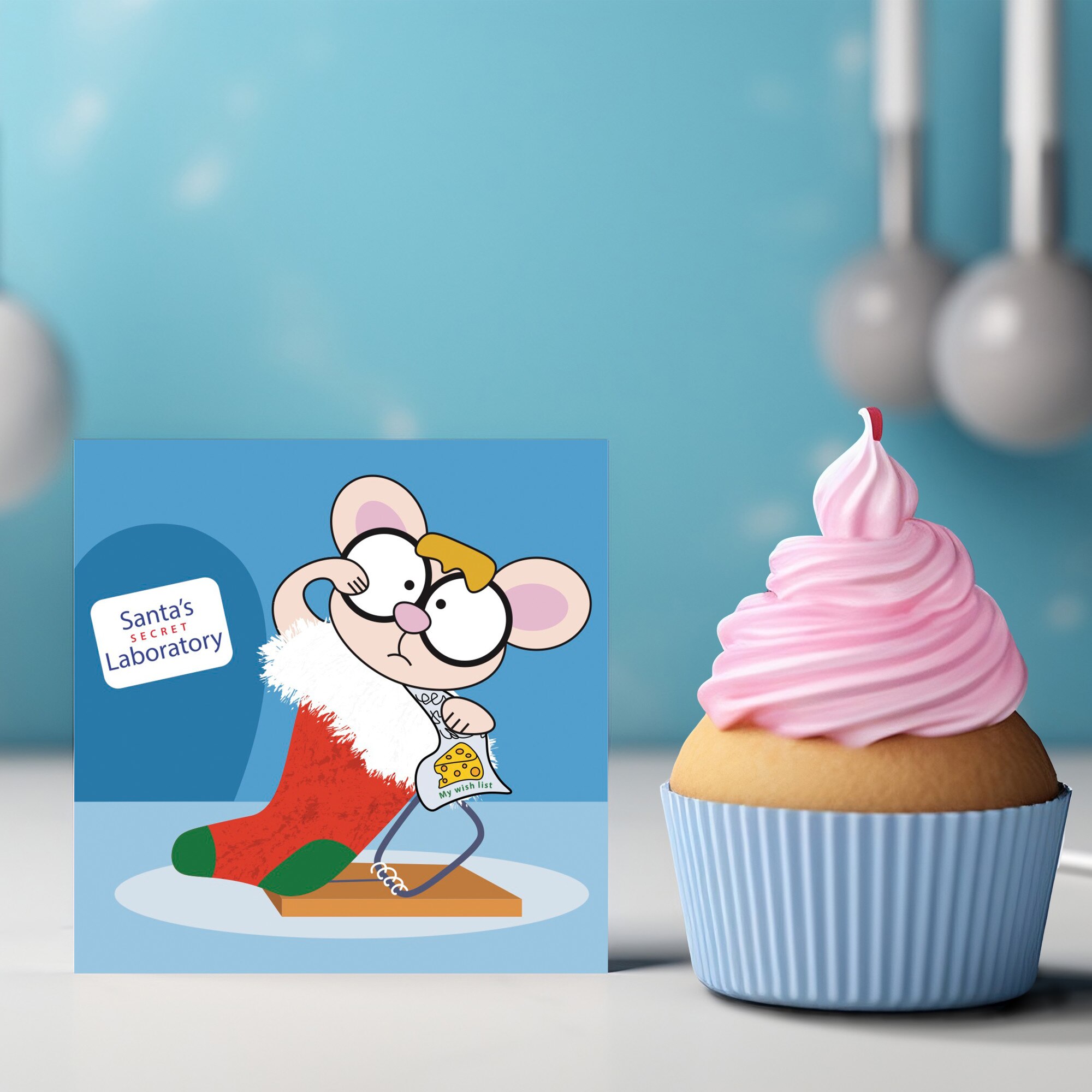 Felicitare Minicard Santa Secret Lab 8x8cm - eMAG.ro