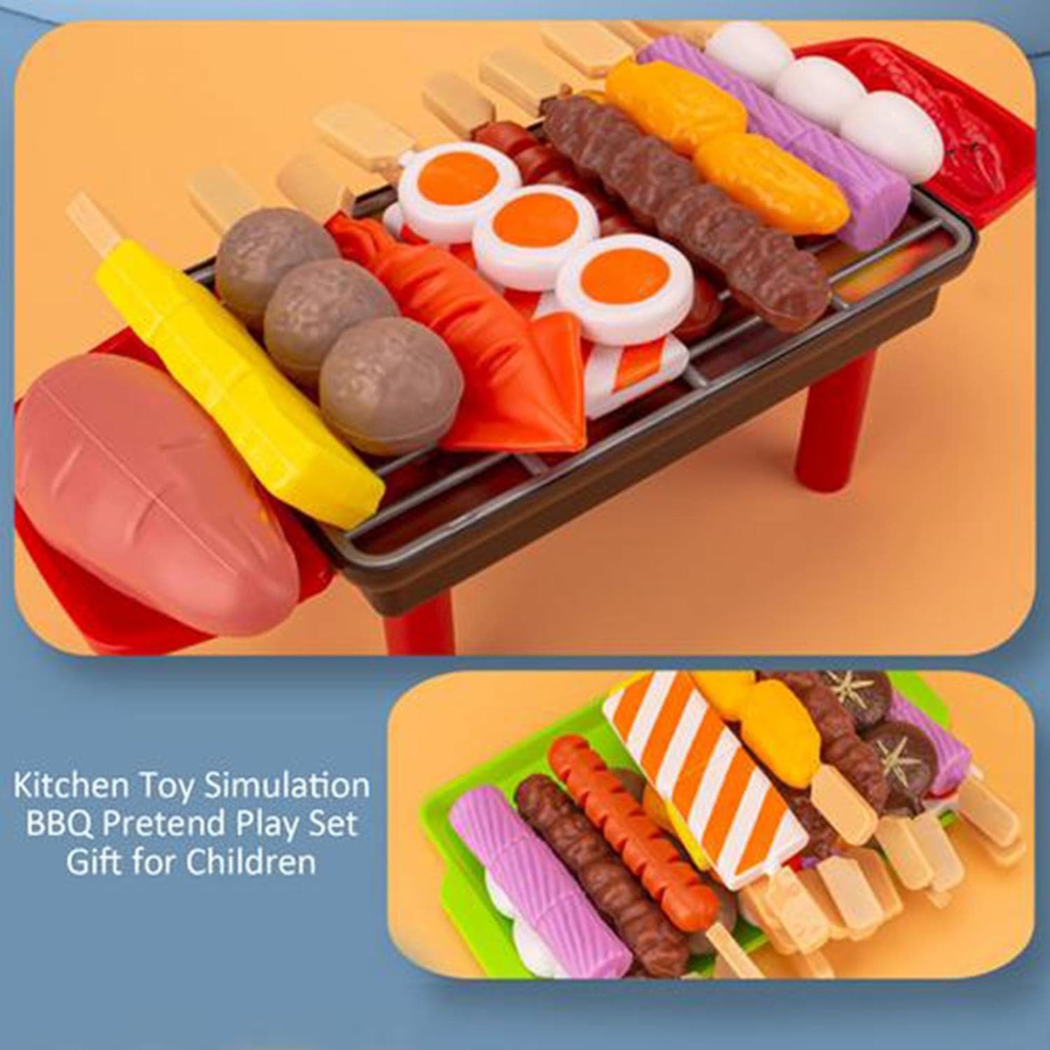 Set de joaca barbeque cu gratar si accesorii 39 piese - eMAG.ro