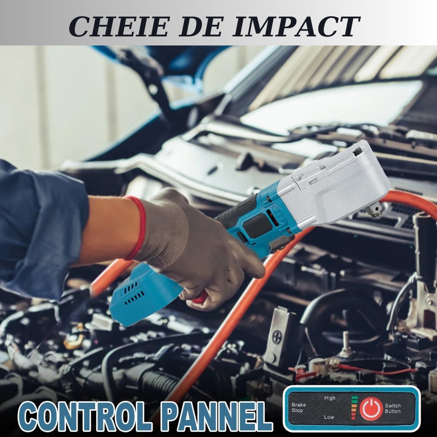 Cheie de Impact cu Clichet 1/2 si Unghi Drept, 500 Nm, pentru Reparatii ...