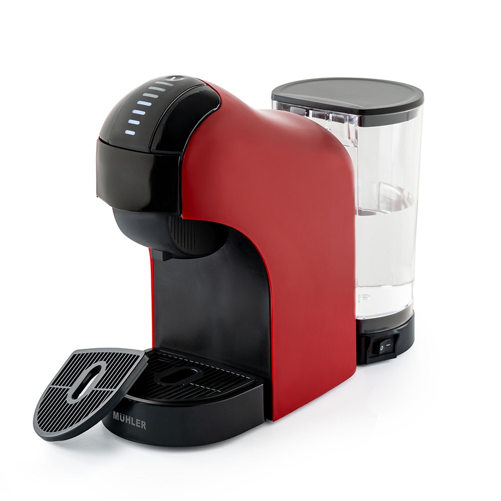 Set Espressor, Muhler, 3 in 1, 20 capsule, Gimoka Lungo, Rosu - eMAG.ro