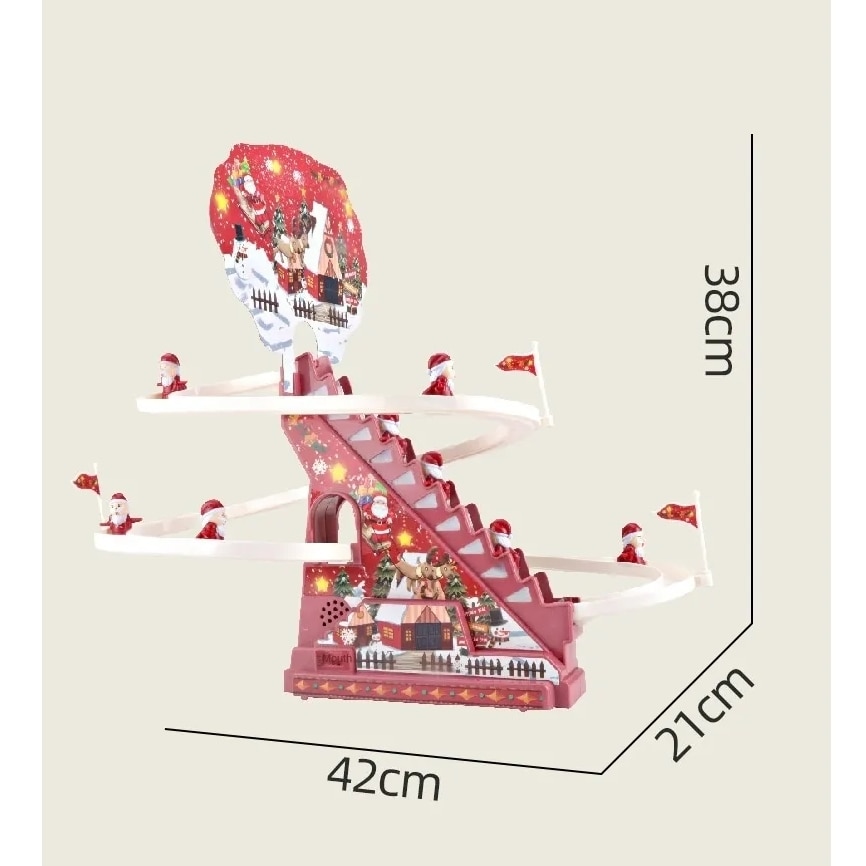 Scara rulanta cu Mos Craciun, model de Craciun, jucarie pentru copii +3 ...