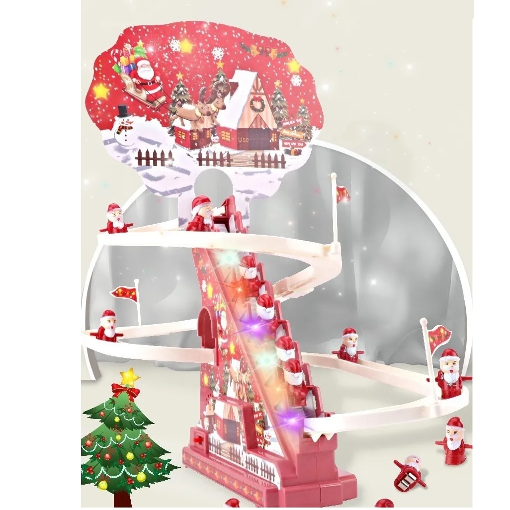 Scara rulanta cu Mos Craciun, model de Craciun, jucarie pentru copii +3 ...