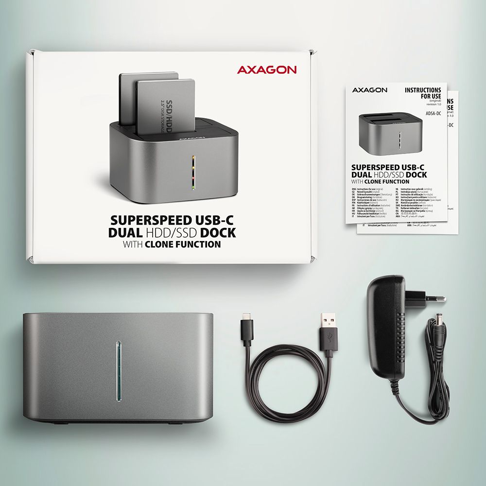 Statie de andocare, Axagon, Universal, USB Type C - eMAG.ro