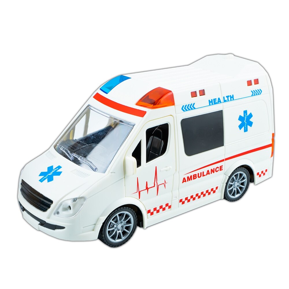 Ambulanta de jucarie pentru copii, lumini si sunete, scara 1:20 - eMAG.ro