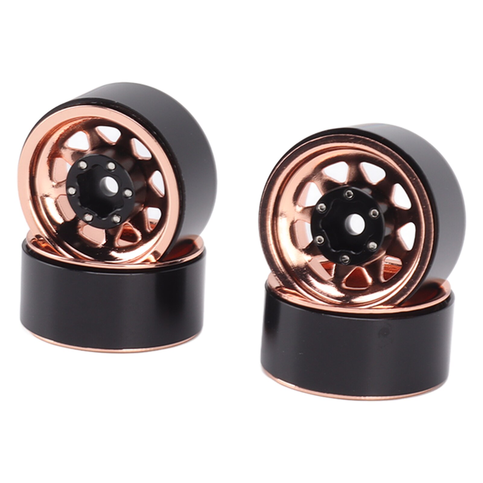 Set 4 roti pentru masina cu telecomanda RC, KkvoGmle, Fier, Negru/Roz ...